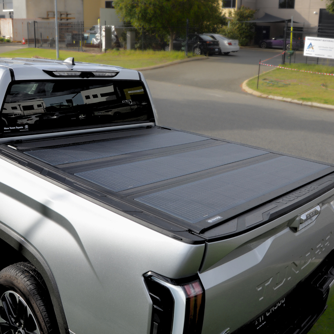 Semi-Flexible Solar Panel - Toyota Tundra BAKFlip MX4 Hard Folding Ton ...